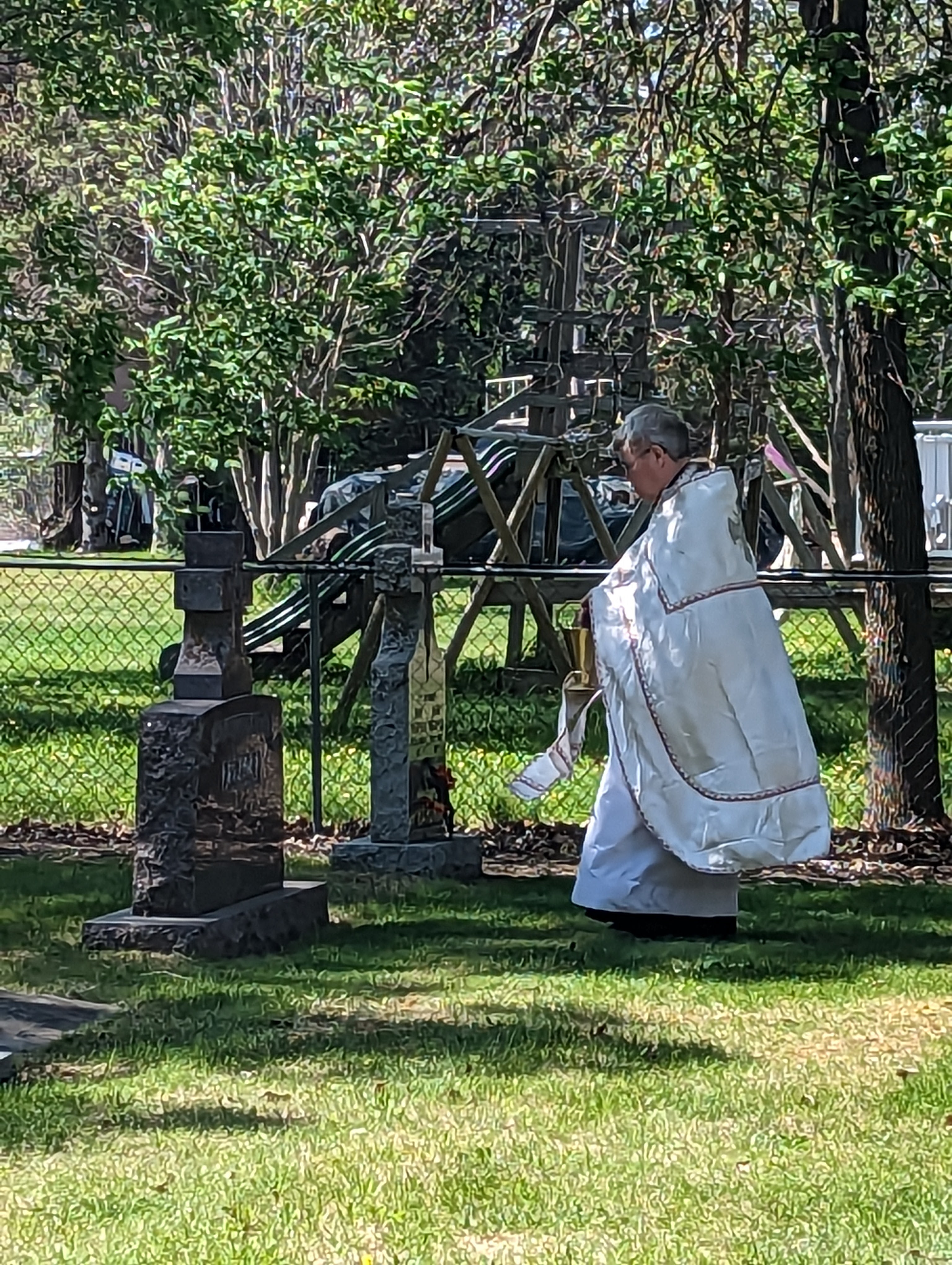 Blessing of the graves at St. Nicholas.